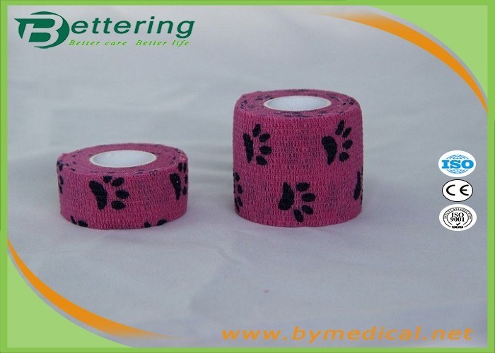 Non Woven Self Adhesive Bandage Roll , Coflex Pink Cohesive Tape For ...